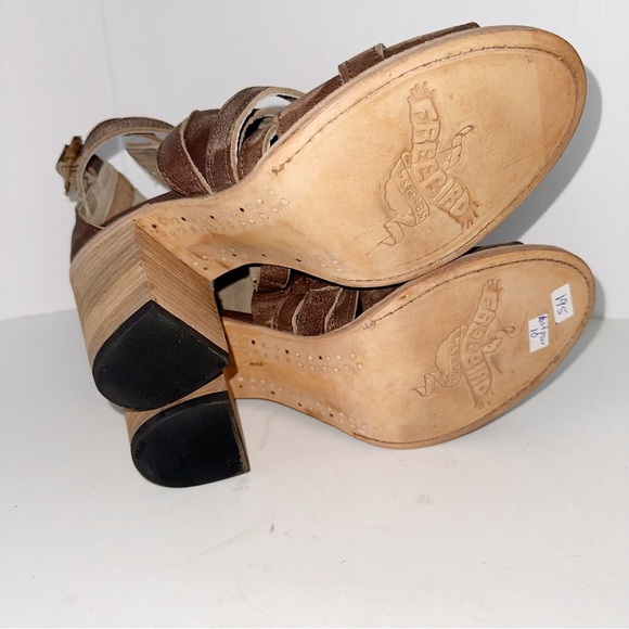 Freebird by Steven | Shoes | New Freebird Claw Distressed Brown Leather Strappy Heel Gladiator ...